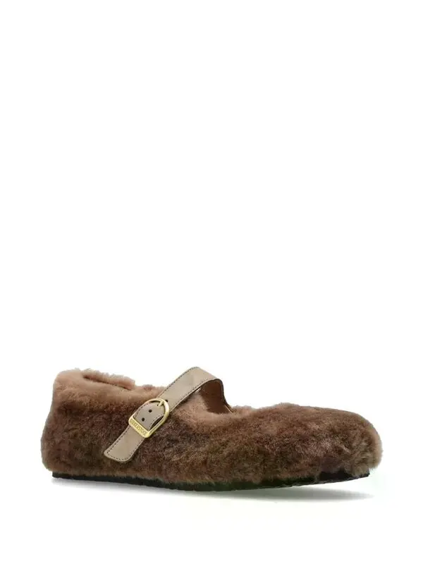 BIRKENSTOCK Santa Clarita Buckled Ballet Flats - Brown