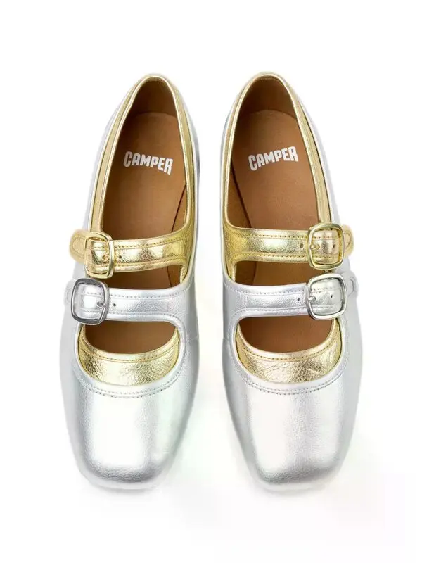 Camper Casi Myra Ballet Flats With Double Buckle Fastening