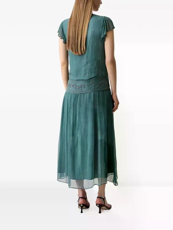 HOSS INTROPIA Beaded Wrap Midi Dress