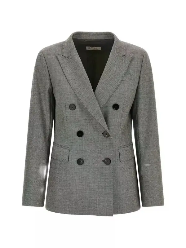 Alberto Biani Double-breasted Grisaille Blazer - Grey