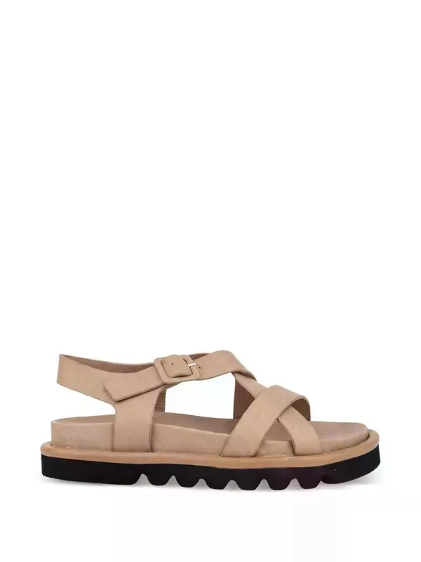 SERGIO MORETTI FIRENZE Crossover-strap Buckle-fastening Sandals
