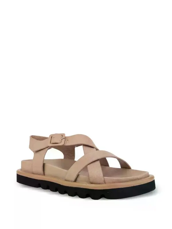 SERGIO MORETTI FIRENZE Crossover-strap Buckle-fastening Sandals