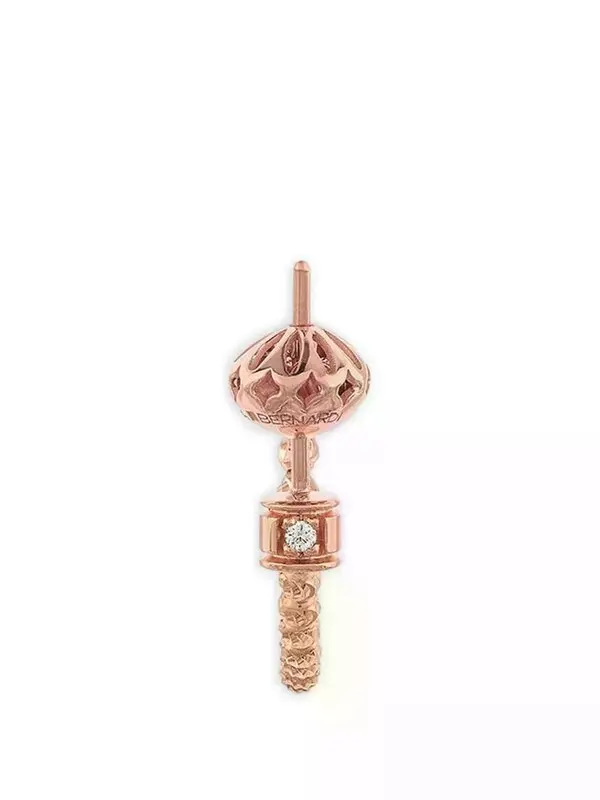 OFFICINA BERNARDI Small Hoop Earrings With Diamonds