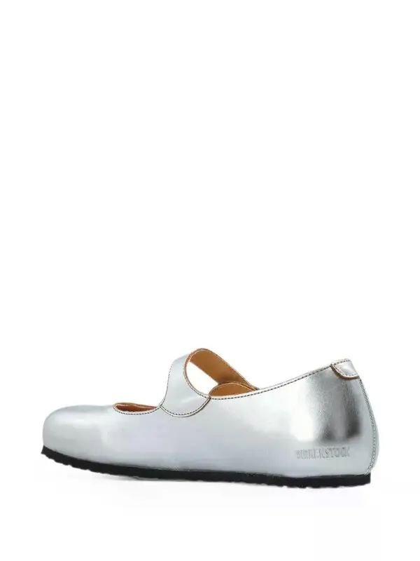 BIRKENSTOCK Santa Clarita Metallic Ballet Flats - Silver