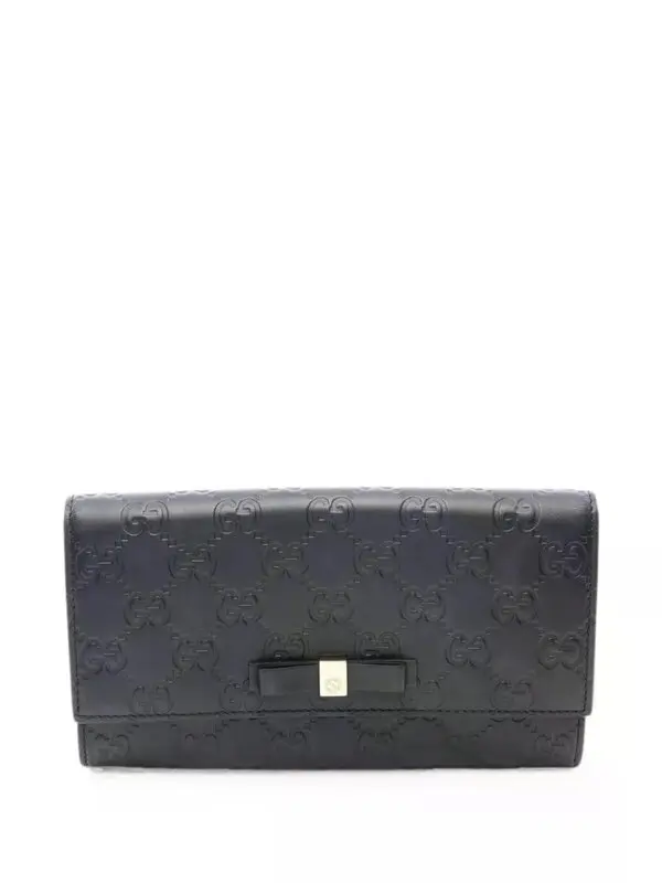 Gucci 2000s Guccissima Bow Continental Wallet