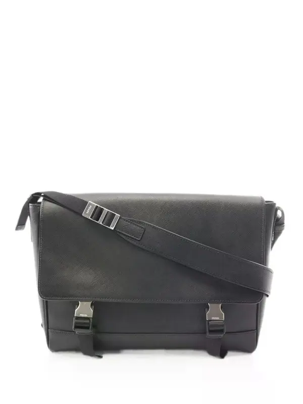 Prada Saffiano Leather Shoulder Bag - Black