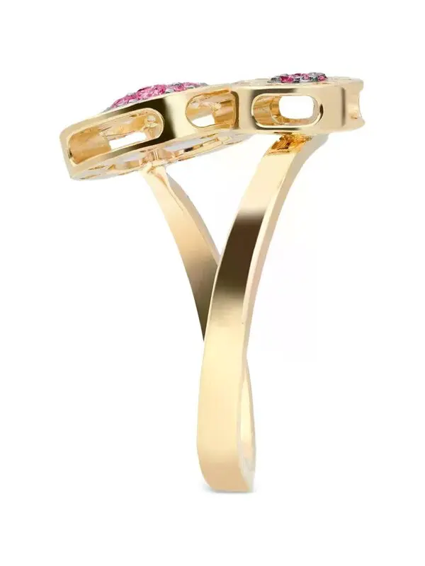 OFFICINA BERNARDI Ruby And Bypass Band Ring
