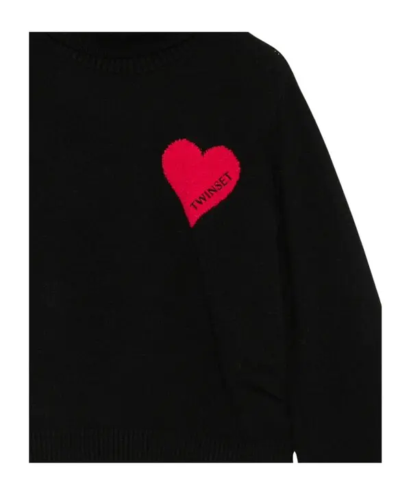 TWINSET Heart-motif High-neck Sweater