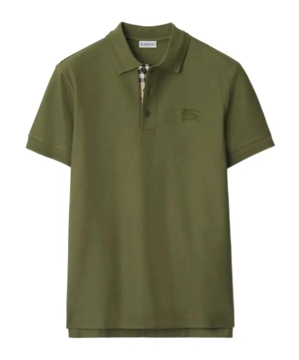 Burberry Ekd Embroidered Short Sleeved Polo Shirt