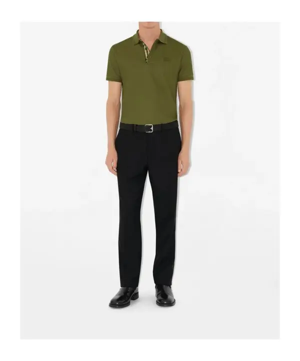 Burberry Ekd Embroidered Short Sleeved Polo Shirt