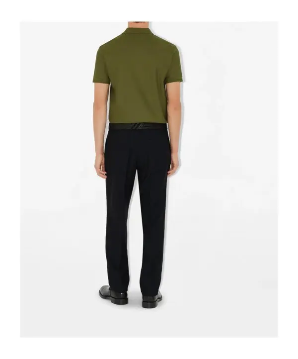 Burberry Ekd Embroidered Short Sleeved Polo Shirt