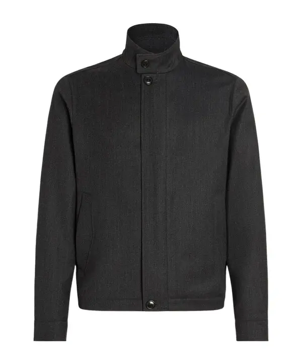 Zegna High-neck Wool Jacket