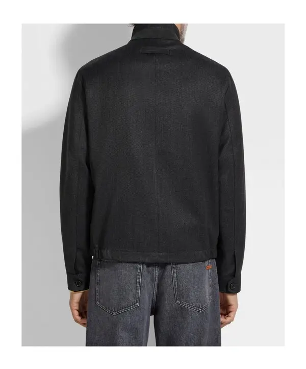 Zegna High-neck Wool Jacket