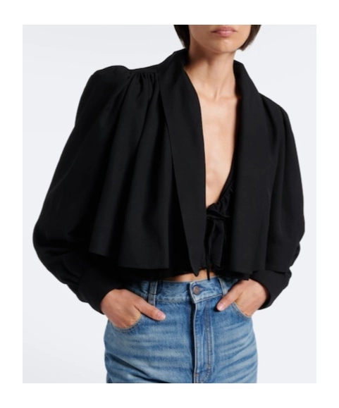 Chloé Gathered Cropped Faille Jacket