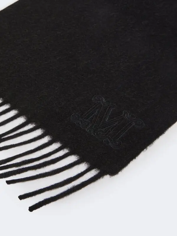 Max Mara Monogram-embroidered Camel Stole