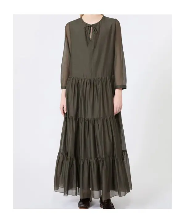 Max Mara Cotton And Silk Voile Maxi Dress