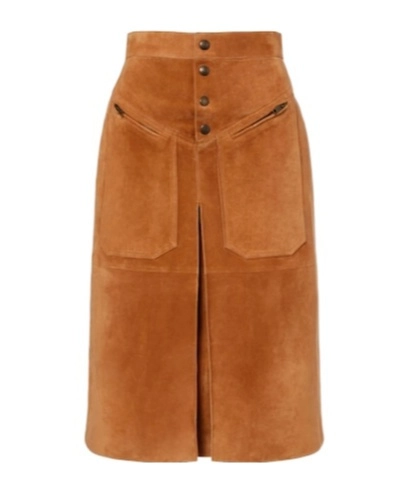 Chloé Suede Midi Skirt