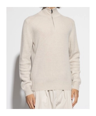 Brioni Long Sleeve Zip Sweater