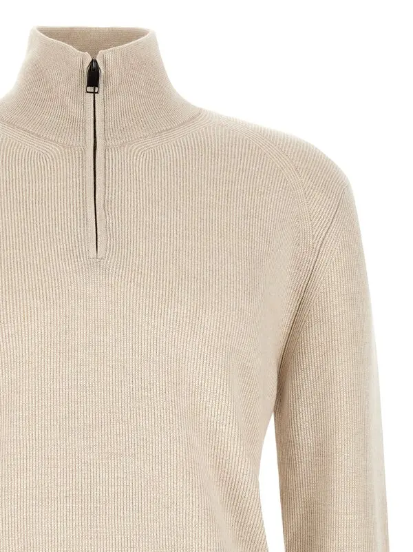Brioni Half-zip Mockneck Jumper