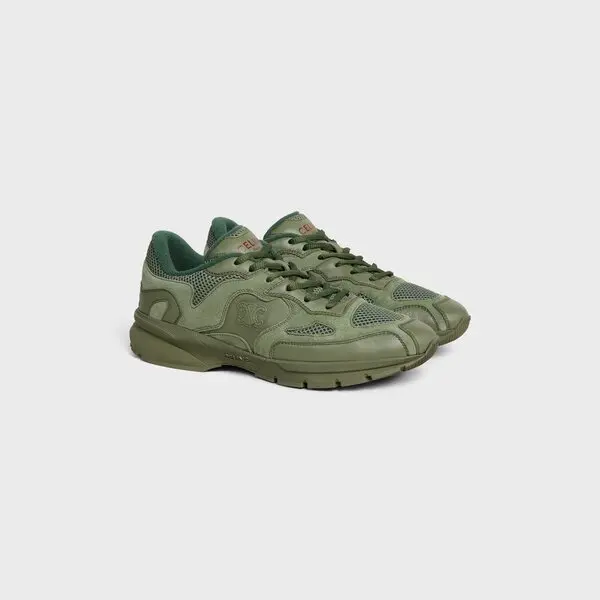 Celine Runner Sneaker In Calfskin, Suede Calfskin And Mesh