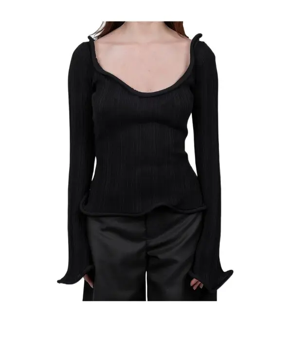 Séfr Giselle Wide Neck Knitted Top