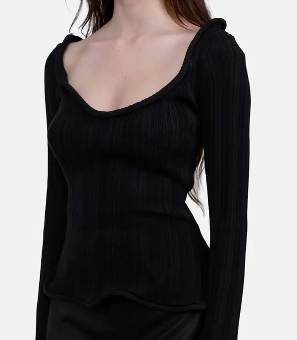 Séfr Giselle Wide Neck Knitted Top