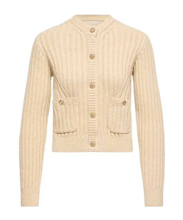 Moncler Cotton Padded Cardigan With Snap Fastening And Pockets