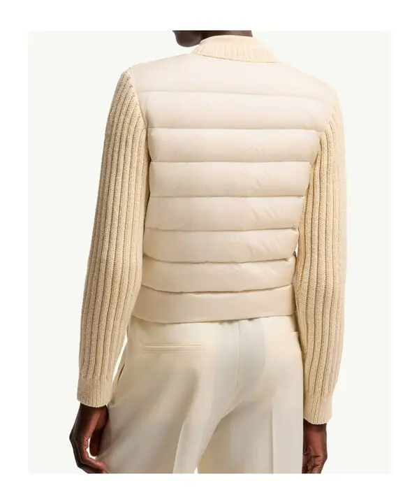 Moncler Cotton Padded Cardigan With Snap Fastening And Pockets