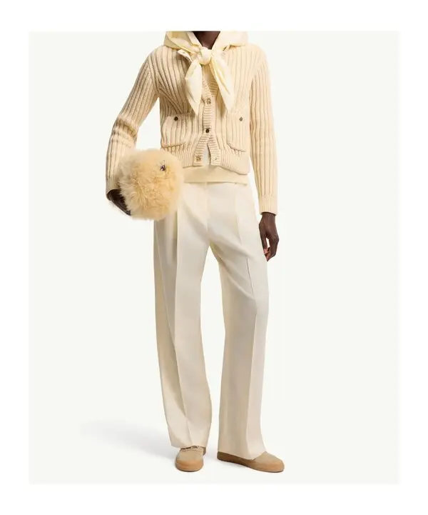 Moncler Cotton Padded Cardigan With Snap Fastening And Pockets