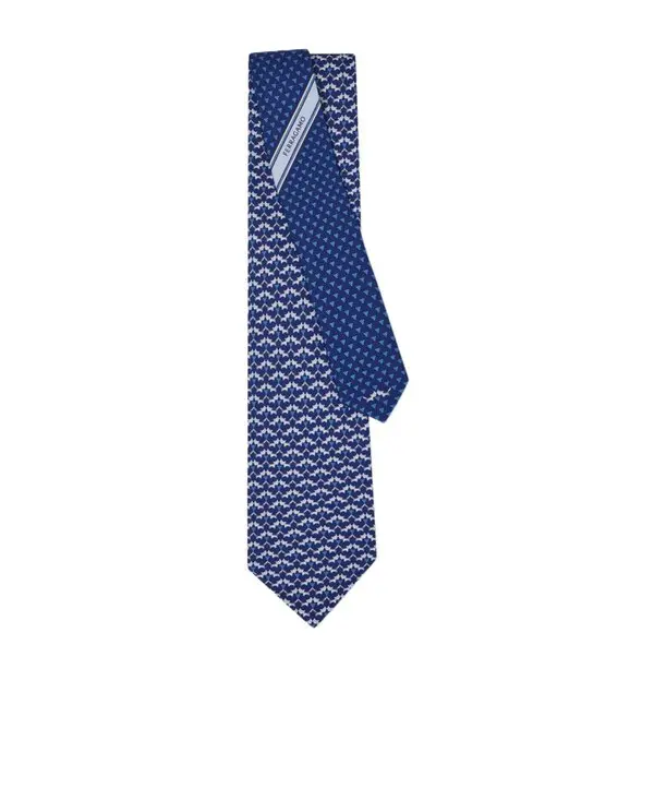 FERRAGAMO Tales Print Silk Neck Tie