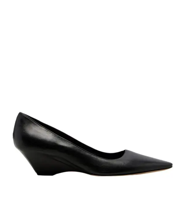 THE ROW Liisa Leather Wedges