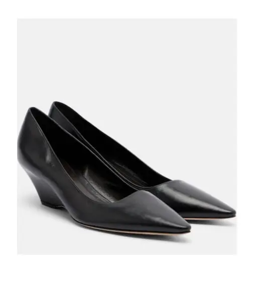 THE ROW Liisa Leather Wedges