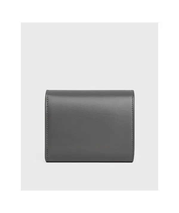 Celine Small Flap Wallet Triomphe In Shiny Calfskin