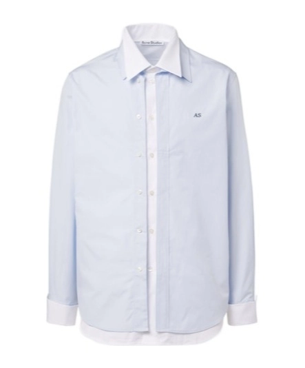 Acne Studios Layered Cotton Poplin Shirt