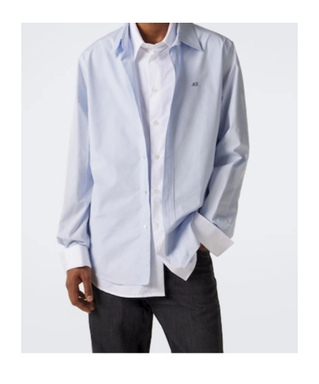 Acne Studios Layered Cotton Poplin Shirt