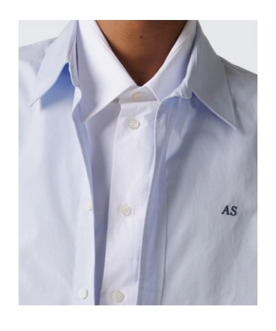 Acne Studios Layered Cotton Poplin Shirt