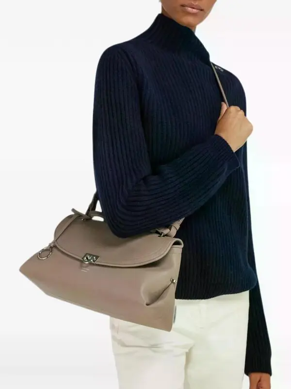 FERRAGAMO Sofia Leather Shoulder Bag