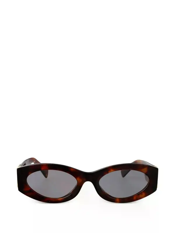 Miu Miu Tortoiseshell-effect Logo Plaque Sunglasses