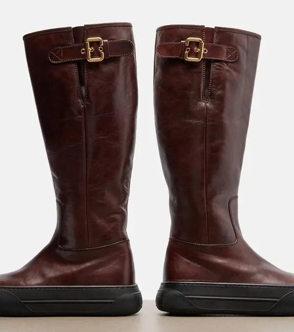 Chloé Delia Leather Knee-high Boots