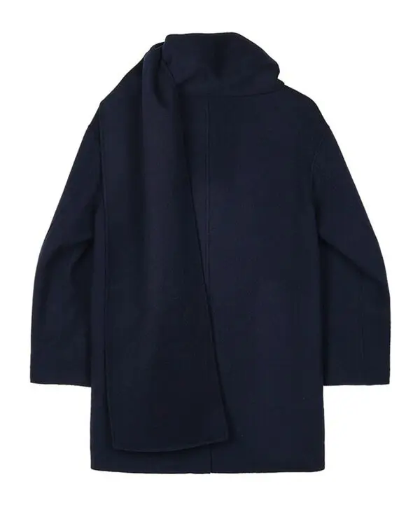 Max Mara Long-sleeved Coat With Scarf Detail