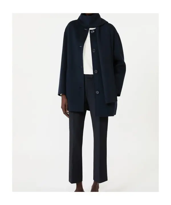 Max Mara Long-sleeved Coat With Scarf Detail