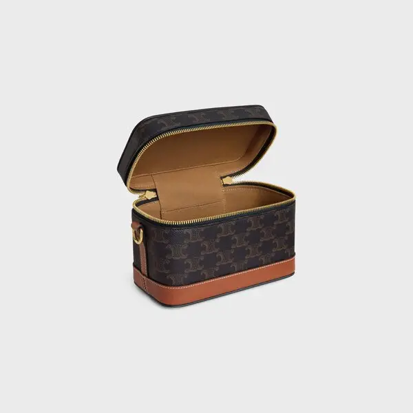 Celine Vanity In Triomphe Canvas And Calfskin
