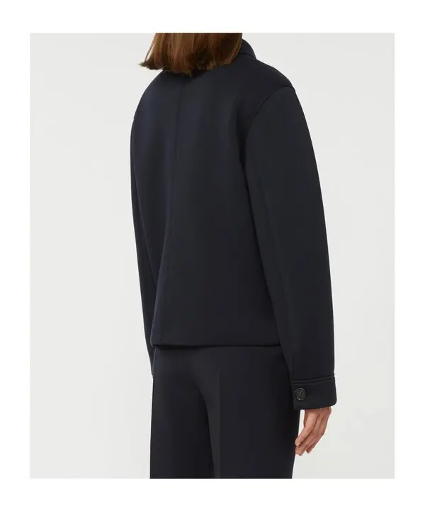 Max Mara Flap-pocket Buttoned Jacket - Navy Blue
