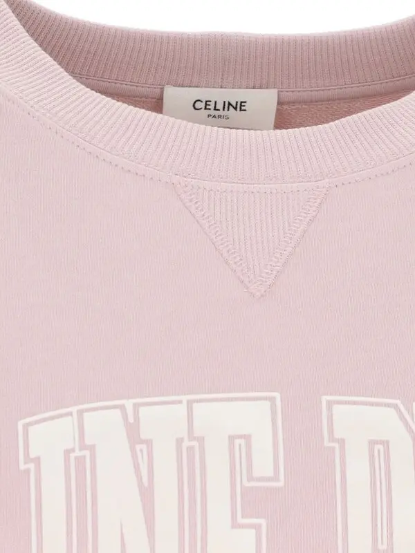 Celine Oversized Cotton Fleece Sweatshirt