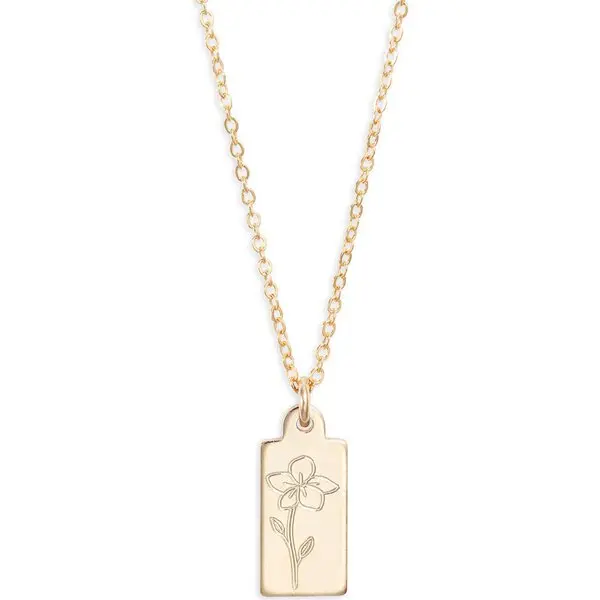 SET & STONES Tawney Birth Flower Pendant Necklace