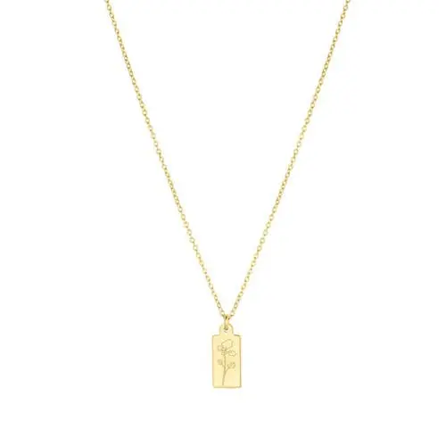 SET & STONES Birth Flower Pendant Necklace - Gold/december