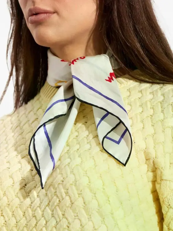 Givenchy Logo-print Silk Scarf - White