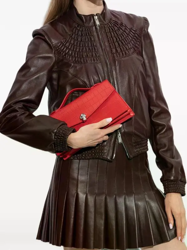 Alexander McQueen Skull Croc-effect Tote Bag