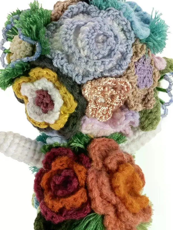 Alexander McQueen Crochet Floral-embellished Bag Charm