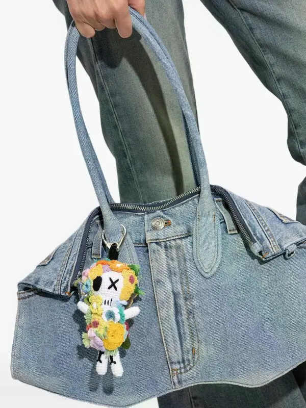 Alexander McQueen Crochet Floral-embellished Bag Charm